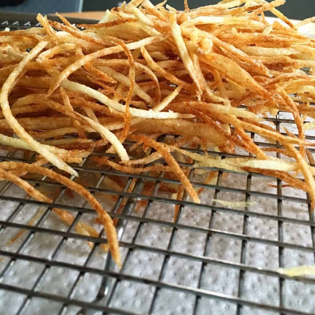 Crispy Potato Strings, New Babes and Burgers - Good Grief Cook