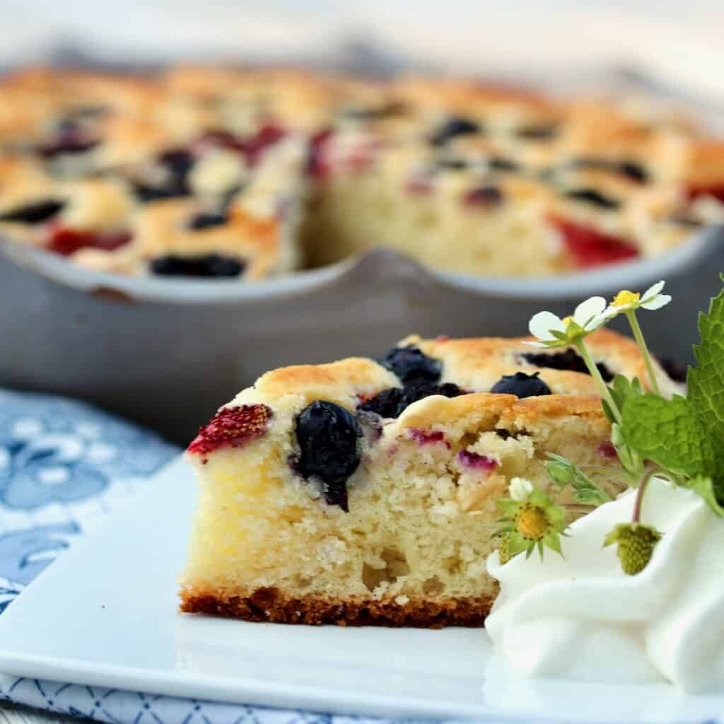 Easy Summer Berry Brunch Cake - Good Grief Cook