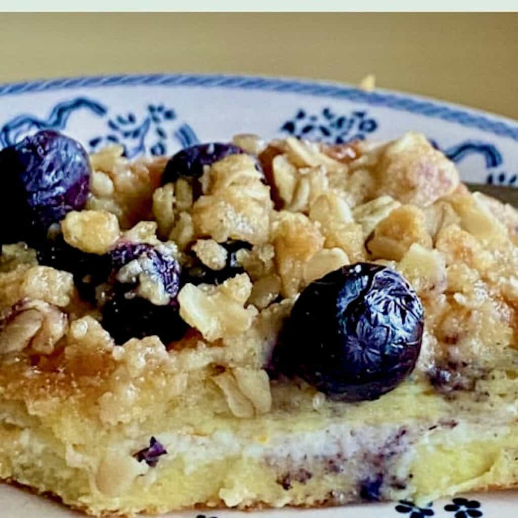 Easy Blueberry Crumble Cannoli French Toast - Good Grief Cook